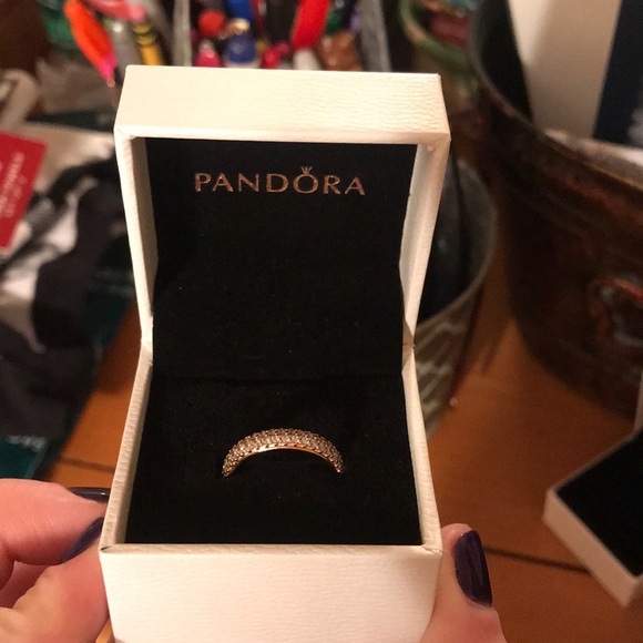 Pandora | Jewelry | Pandora Elegant Pave Band Ring | Poshmark